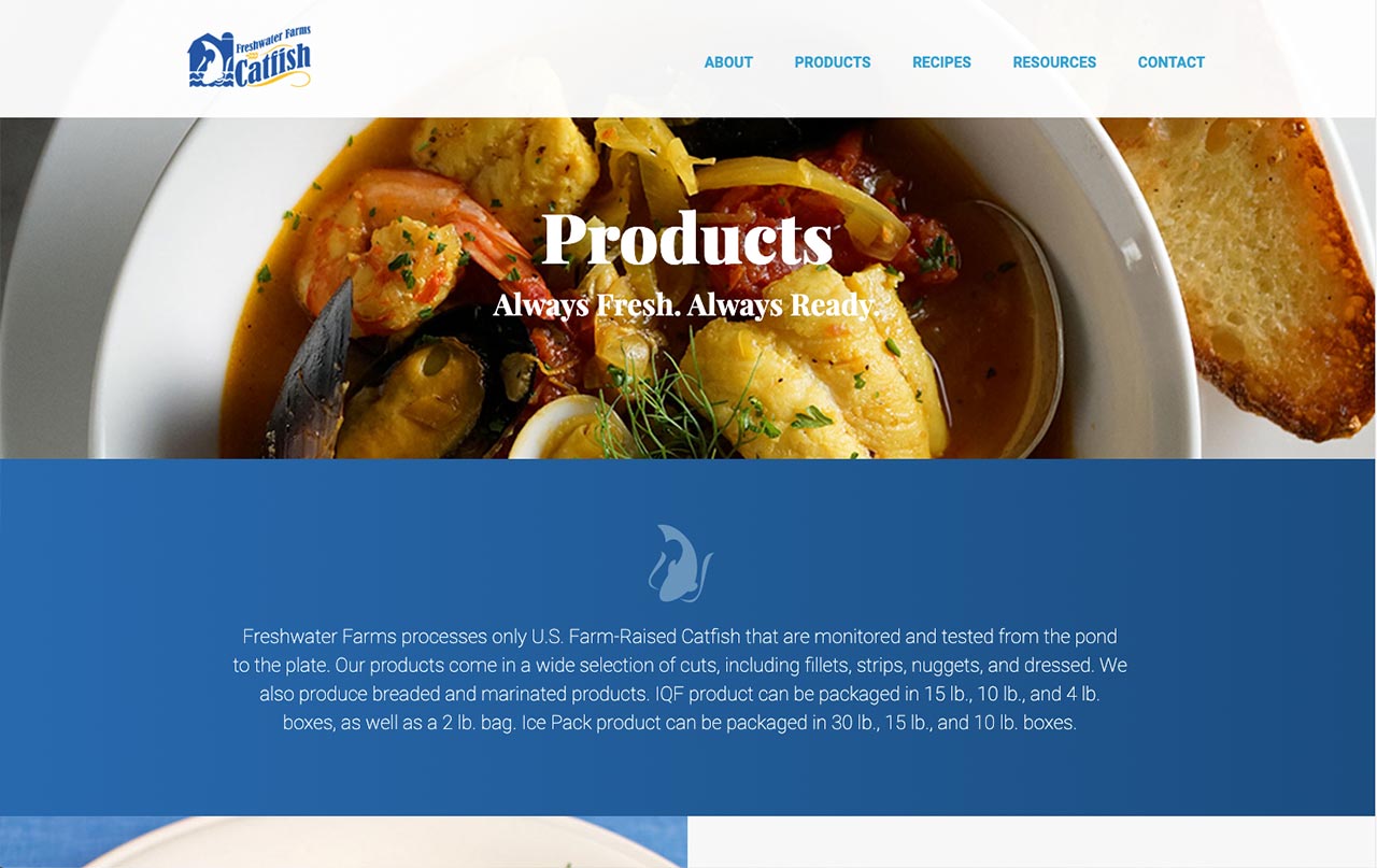 Freshwater Farms - Website Development - The Cirlot Agency