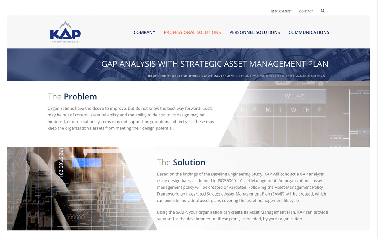 KAP Project Services - Website Development
